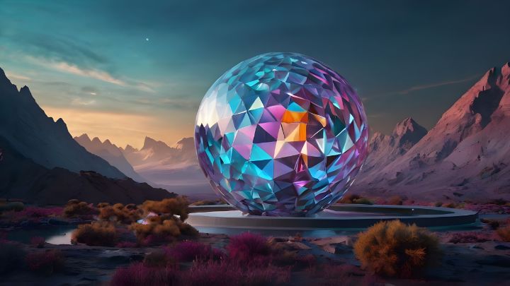 Vibrant sphere - Envision AI - Digital Art & AI, Astronomy & Space ...