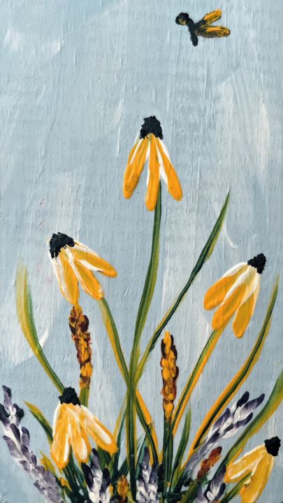 Wall Art Daisy Orange Blue Sky - DB FLOWER ART - Photography, Flowers ...