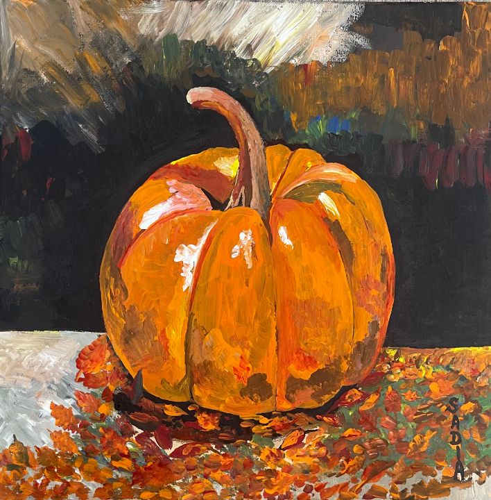Pumpkin fall painting - Sadia’s Art - Paintings & Prints, Landscapes ...