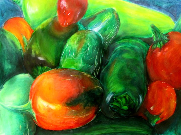 Peppers - Anna Chadwick - Drawings & Illustration, Food & Beverage ...