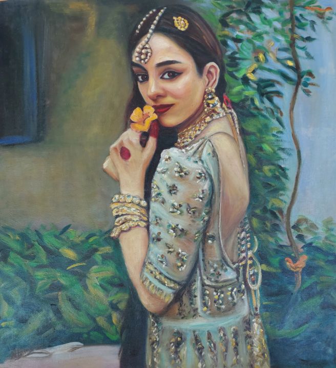 Petals and Power - Harman Bains - Paintings & Prints, People & Figures ...