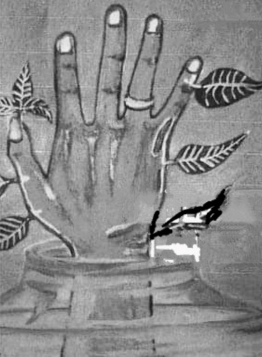 Leafy Right Hand - Midas Wares - Paintings & Prints, Abstract, Other ...