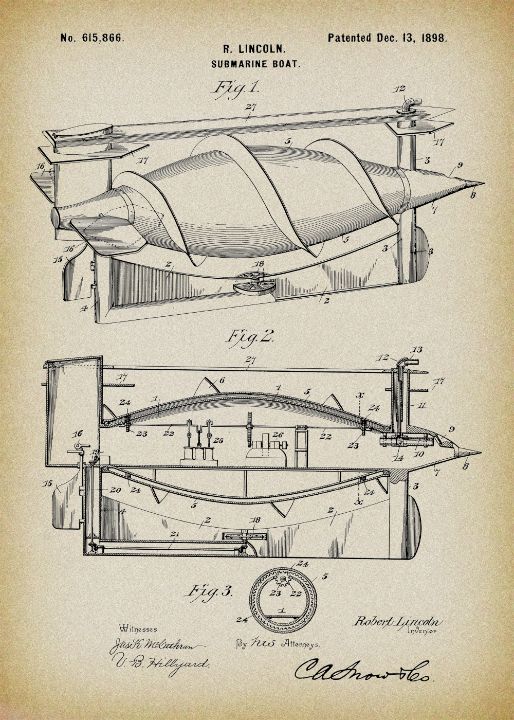 Submarine Vessel Patent - SamKal - Digital Art & AI, Vehicles ...