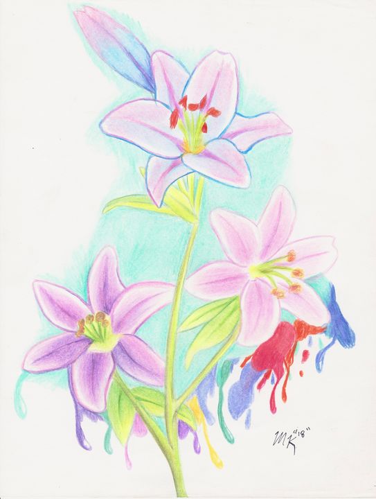 Drippy flowers - Savvy_Vigor Art Space - Drawings & Illustration ...