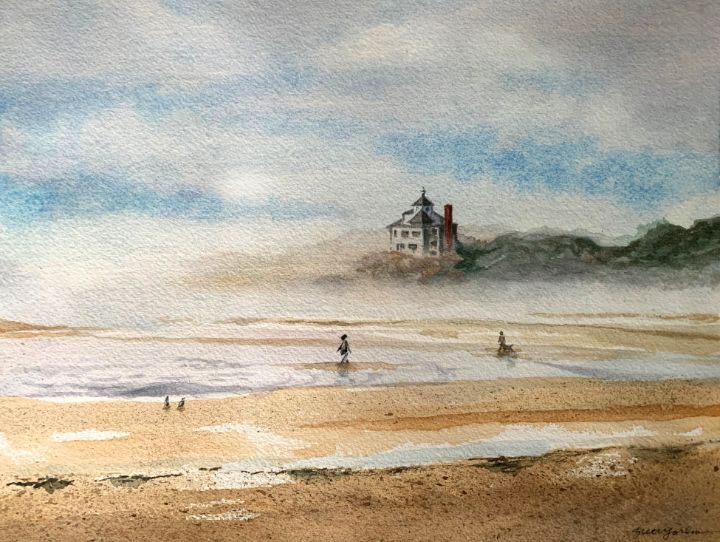 Walking the Beach - Brett Gordon - Paintings & Prints, Landscapes ...