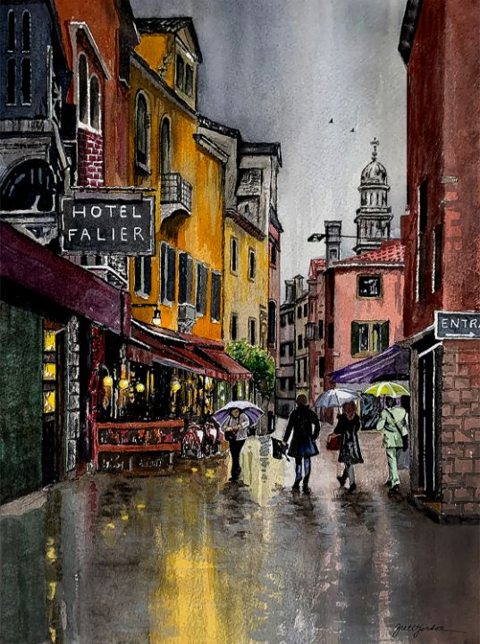 Venice Rainy Day - Brett Gordon - Paintings & Prints, Places & Travel ...