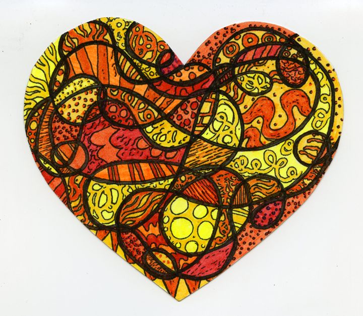 Sunflower - Sarah Davis Art - Drawings & Illustration, Abstract ...