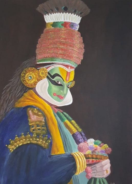 A splendid view of Krishnanattam - Sajith's Gallery - Paintings ...