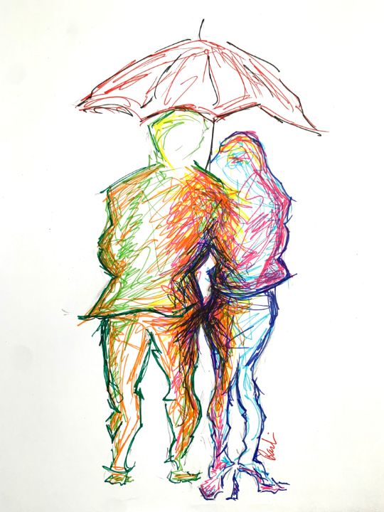Together - bachiu studio - Drawings & Illustration, Abstract ...