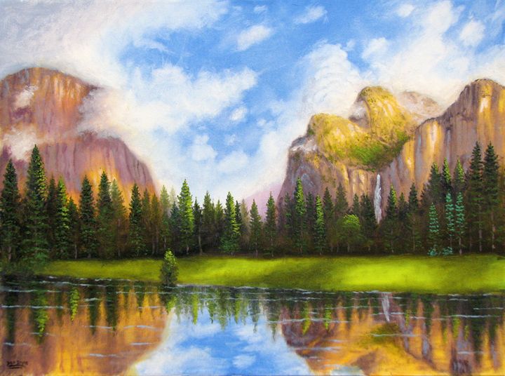 Merced River At Yosemite - Benjamin Davis - Paintings & Prints ...