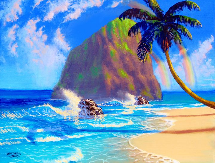Paradise Beach - Benjamin Davis - Paintings & Prints, Landscapes ...