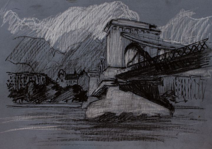 Budapest. Széchenyi Chain Bridge. - MitFlammy - Paintings & Prints ...