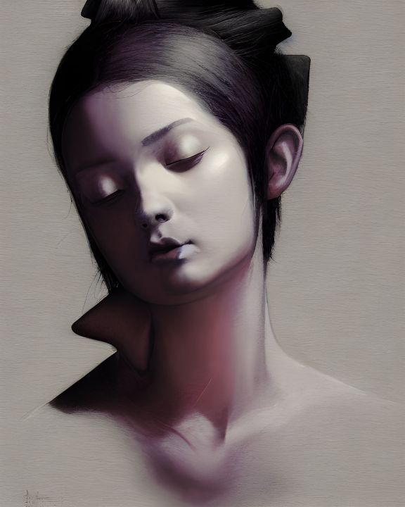 Silent Awakening - Hellariusz - Paintings & Prints, People & Figures, Portraits, Female - ArtPal