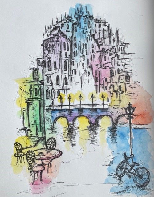 Beauty and buildings - Welsh_Artist - Drawings & Illustration, Abstract ...