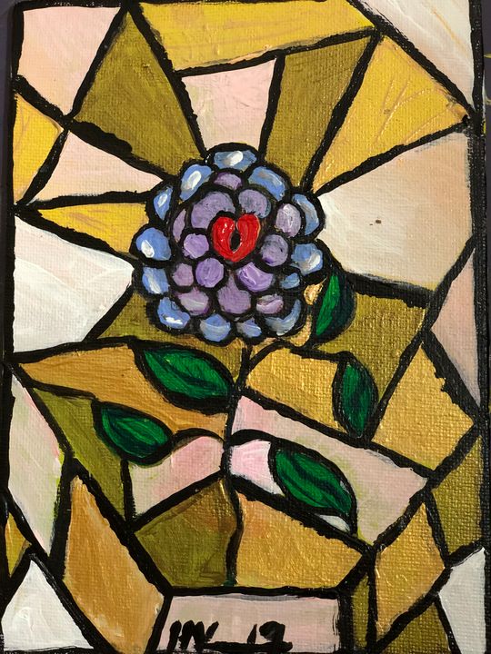 Stained Glass Flower. PTSD Survivor. - Ellie Varro - Paintings & Prints ...
