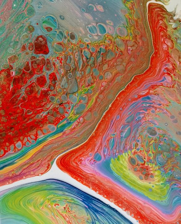 A Whole Vibe - Pouring the Vibes - Paintings & Prints, Abstract ...