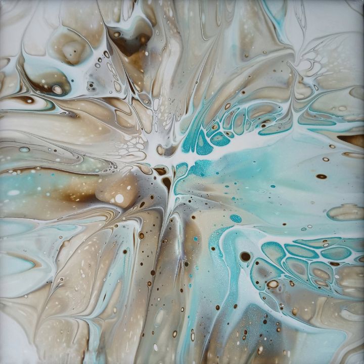 Wild Blue Yonder - Pouring the Vibes - Paintings & Prints, Abstract ...