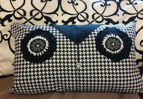 Preppy Owl Pillow - SaintfaerieCreations - Textile & Apparel, Pillows ...