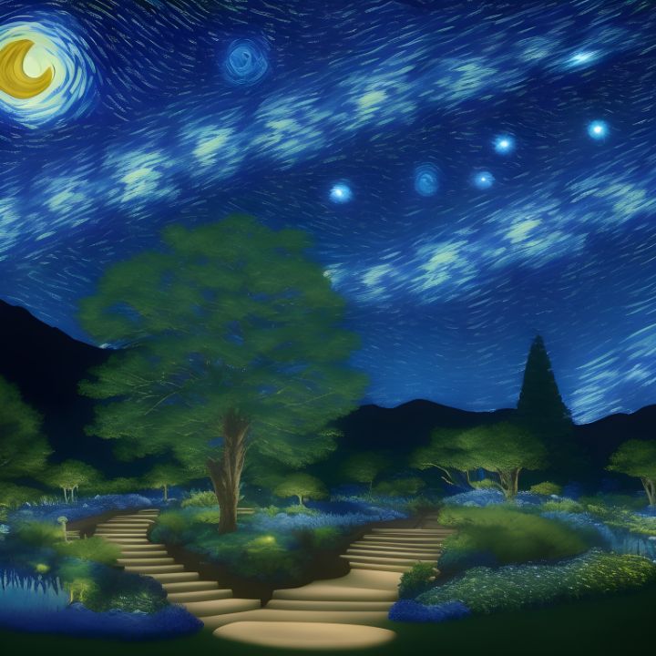 avatar film landscaping starry night - Artificial Art - Paintings ...