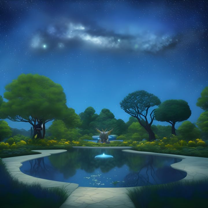 avatar film landscaping starry night - Artificial Art - Paintings ...