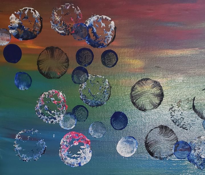 Orbs in space - KC art gallery - Paintings & Prints, Abstract, Color ...