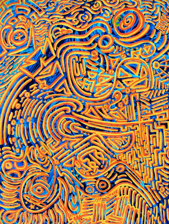 "Mind Meld" - HeartofGoldHydroDipping - Paintings & Prints, Abstract ...