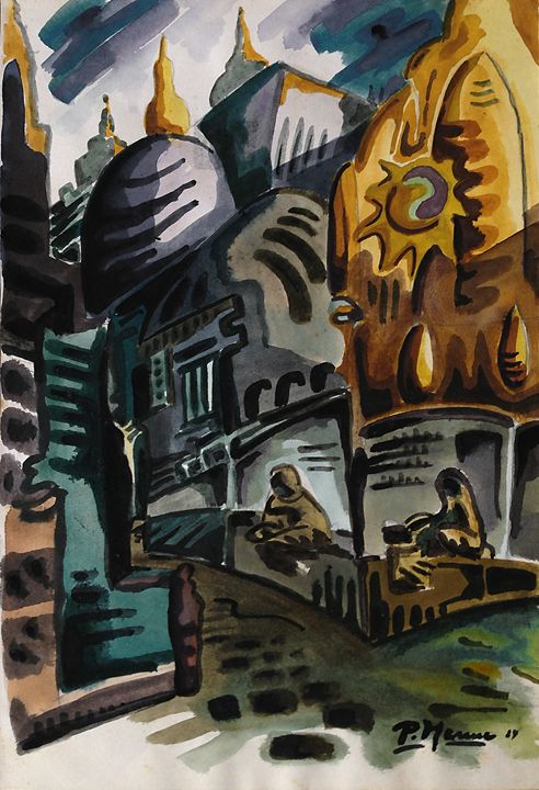 Tea Shop in Varanasi - peter menne - Paintings & Prints, Places ...