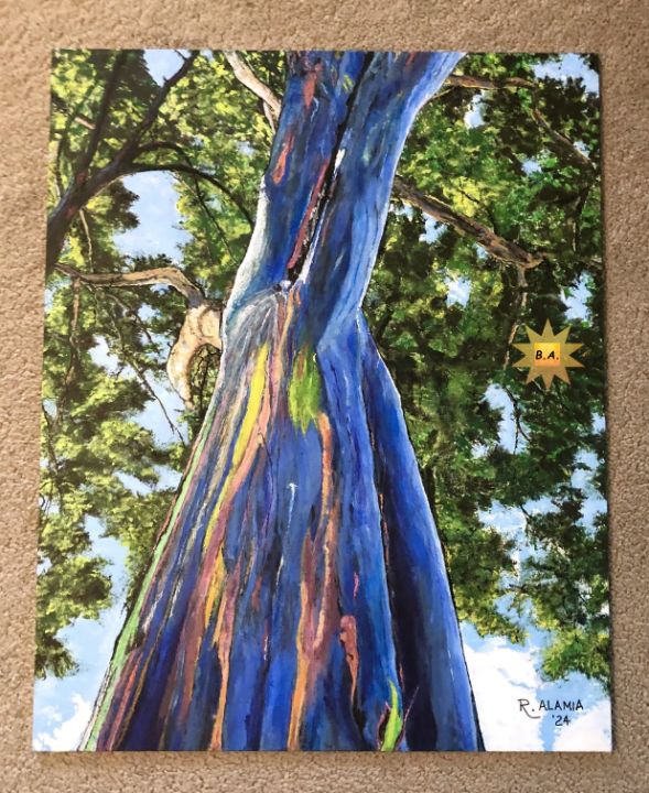 The Rainbow Eucalyptus Tree - Bob's Art - Paintings & Prints, Flowers ...
