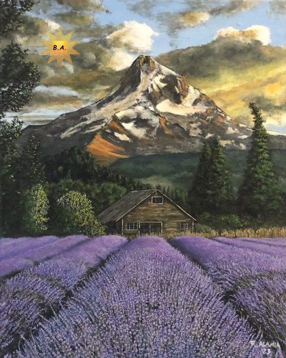 Oregon Mount Lavender Trees Lavender On The Shores Of Lake