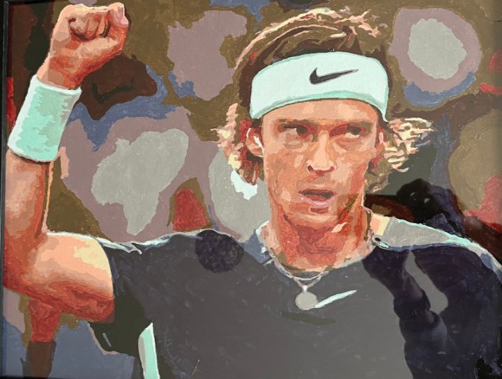 Andrey Rublev portrait - Tennis legends - Paintings & Prints, Sports ...