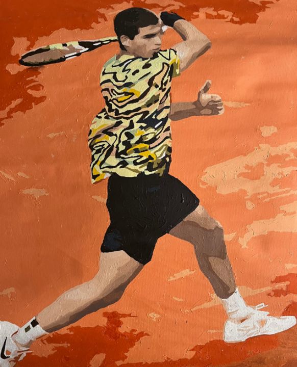 Carlos Alcaraz portrait - Tennis legends - Paintings & Prints, Sports ...