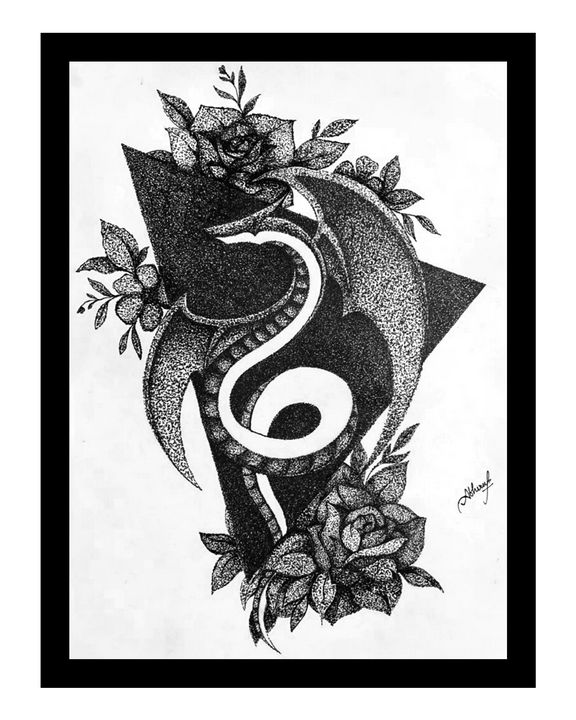 Amphithere in heaven - Abhirup Roy - Drawings & Illustration, Fantasy ...