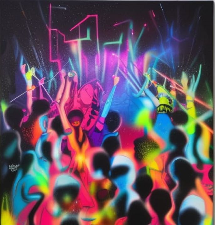 Rave EDM 1 - Legendary - Artificial Intelligence Paintings - Paintings ...