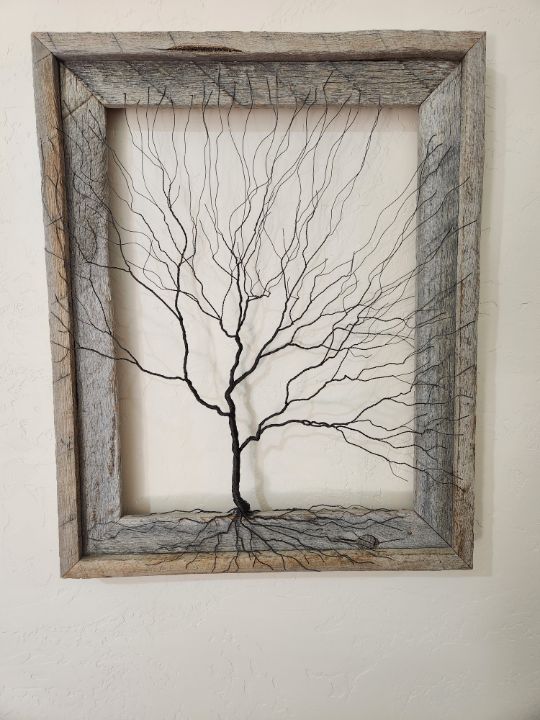 #22 Wire Tree/Rustic Frame $250 - Wire Tree Designs by J Holt ...
