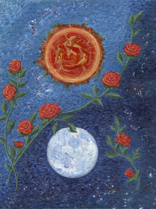 Yin and Yang - Gery An - Paintings & Prints, Astronomy & Space, Moon ...