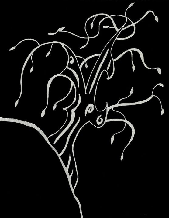 tree 4 - inverted - HEX9 - Drawings & Illustration, Flowers, Plants ...