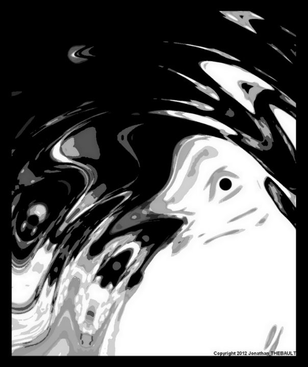 Portrait d'un Manchot Révolté (NB) - Jonathan THEBAULT - Digital Art ...