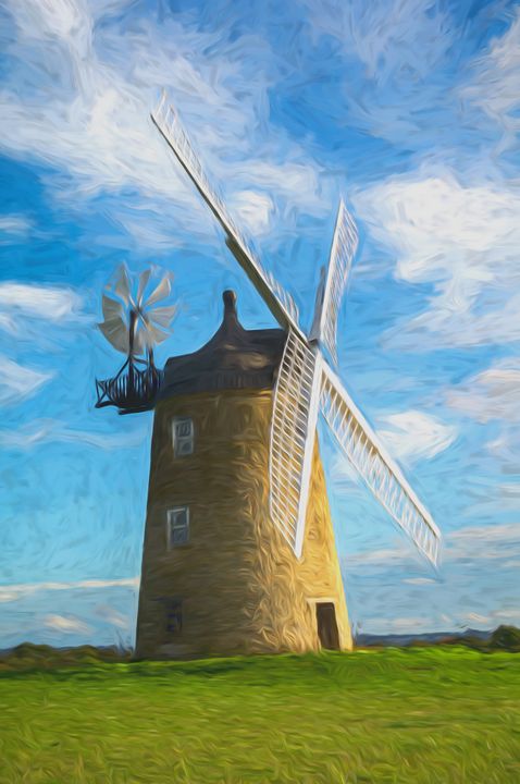 Great Haseley Windmill Impressionist - Ian W Lewis - Photography ...