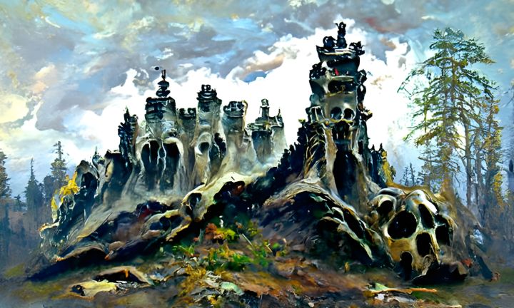 Skull Castle - Darko's Designs - Digital Art & AI, Landscapes & Nature ...