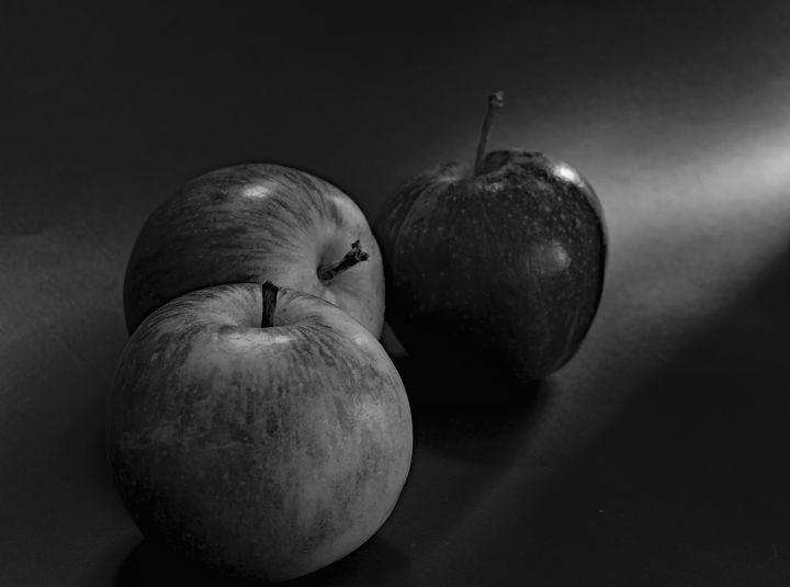 Three Apples Monochrome - JT54Photography - Photography, Still Life ...