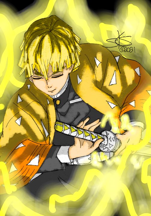 Zenitzu, "thunder breathing" - The Otaku Gallery - Digital Art & AI ...