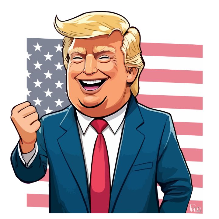 Donald Trump Vector Caricature - FredEstudio - Digital Art & AI ...