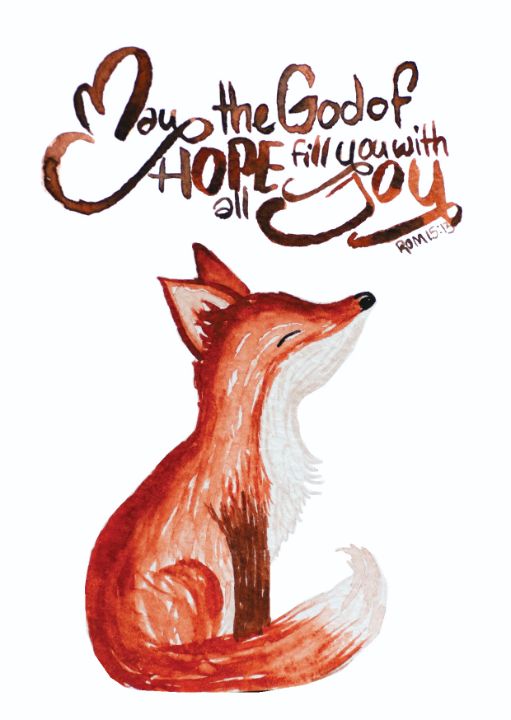 Fox 60*90 double - 60*90 Double Watercolour Prints - Paintings & Prints ...