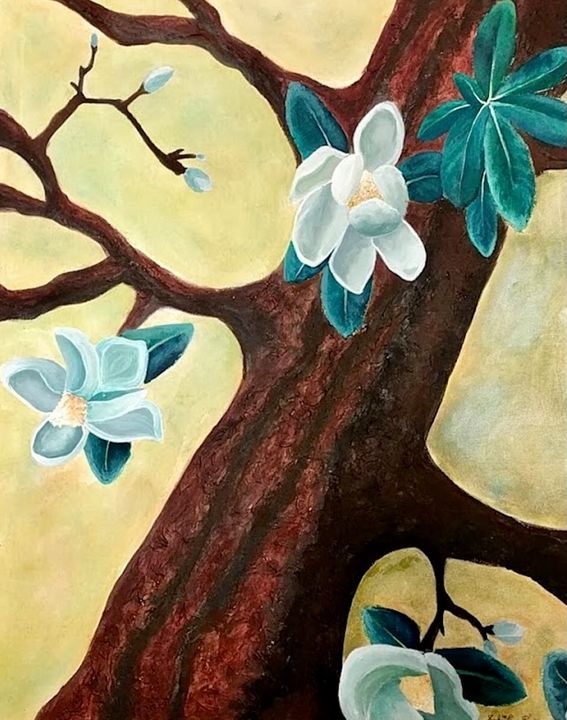 Sweet Magnolia Blossoms - Mountain Magnolia Art - Paintings & Prints ...