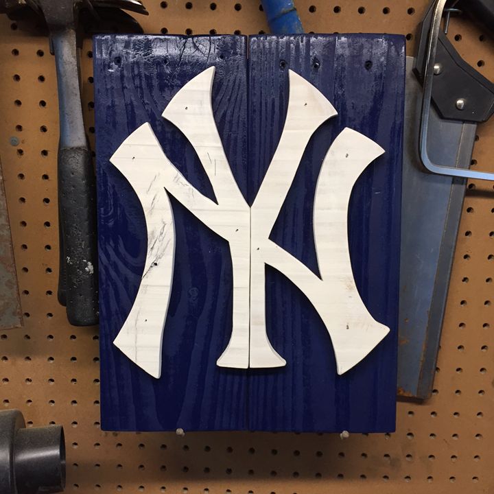 New York Yankees Rustic Wood Sign - ABS Sports Art & ABS Wood Works ...