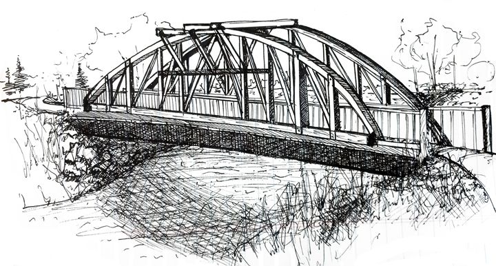 Trestle Foot Bridge - Munns - Drawings & Illustration, Landscapes ...