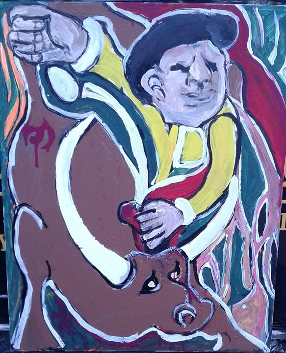 Bull fighter - Reeds gallery - Paintings & Prints, Abstract, Other ...