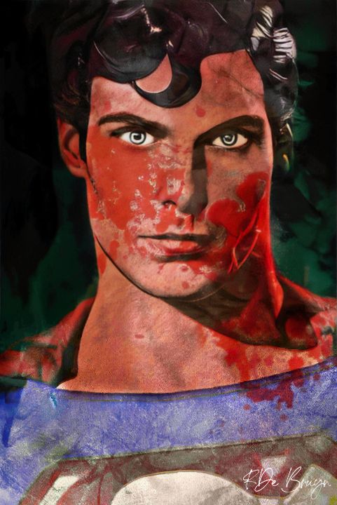 Superman Splatter Art