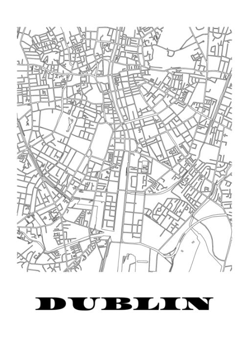 Map of Dublin, Ireland - SKANDIMAP - Drawings & Illustration, Places ...