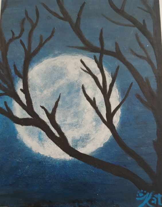 Moon Shadow - Kats rule - Paintings & Prints, Landscapes & Nature ...